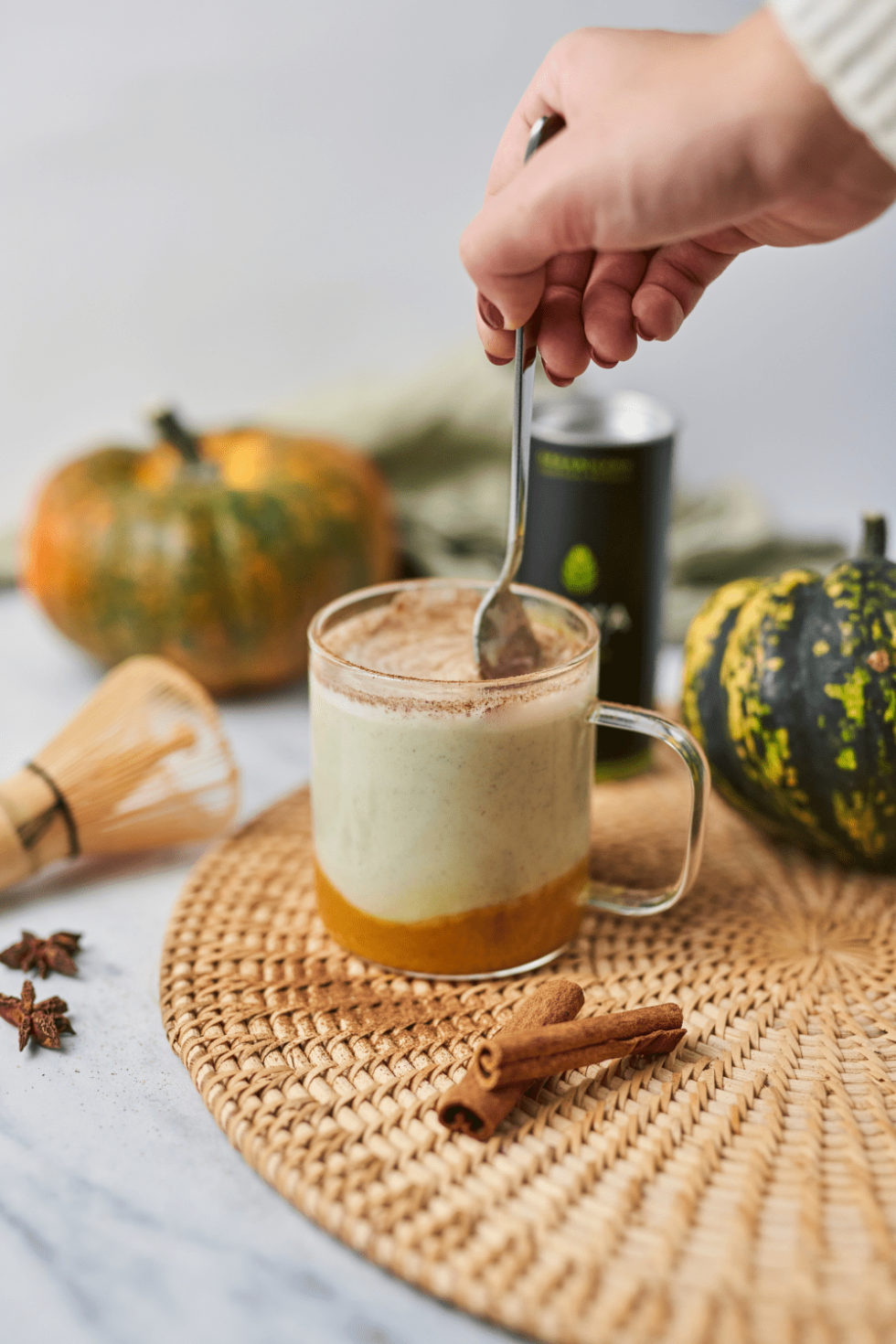 Pumpkin spice matcha latte - MoyaMatcha
